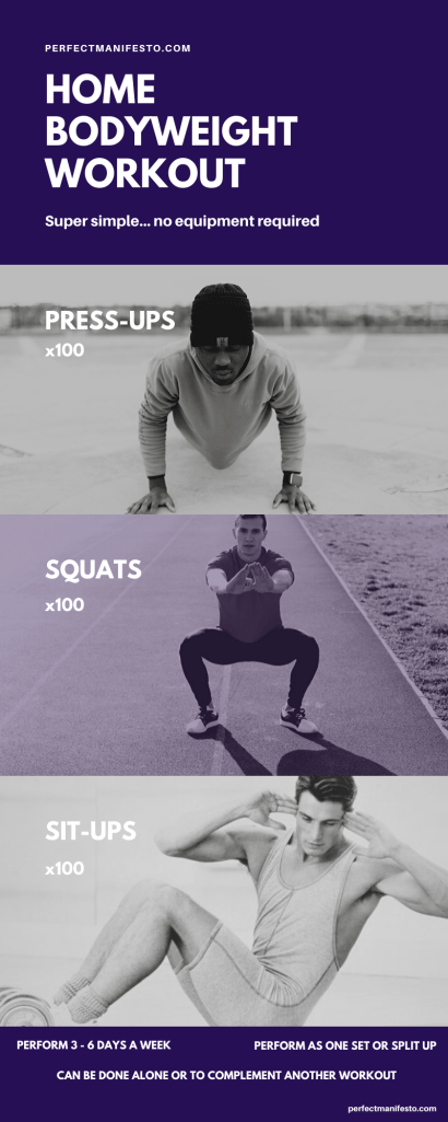 Simple home bodyweight workout – Perfect Manifesto